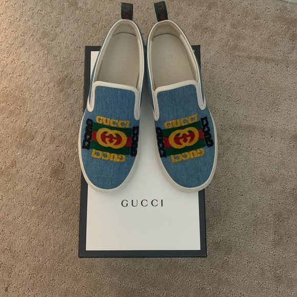 Gucci | Shoes | Nib Mens Gucci Denim Dublin Skate Shoes Size 7 | Poshmark